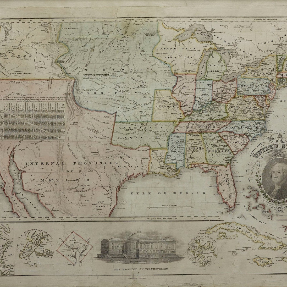 Manifest Destiny Map With Trails
