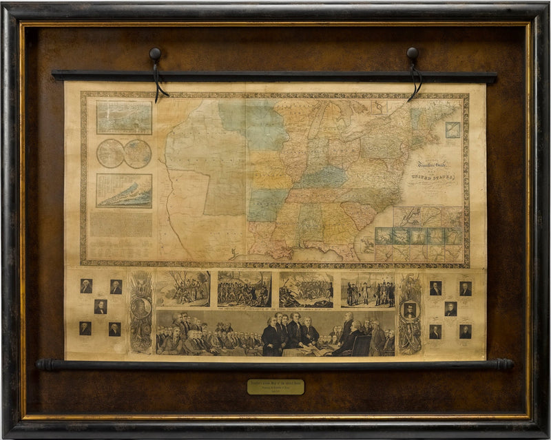 1845 "Ensign's Travellers' Guide and Map of the United States," Hand-C