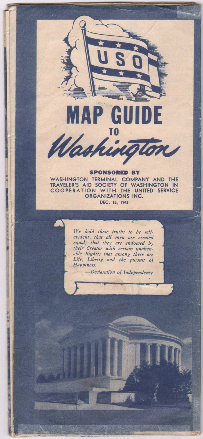 1943 "USO Map Guide to Washington"