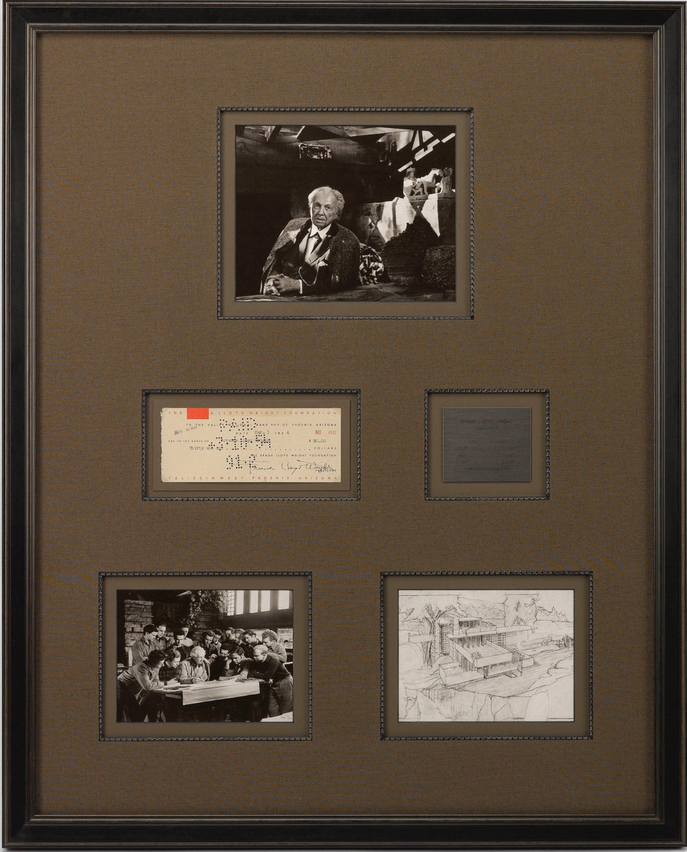 Frank Lloyd Wright Signature Collage