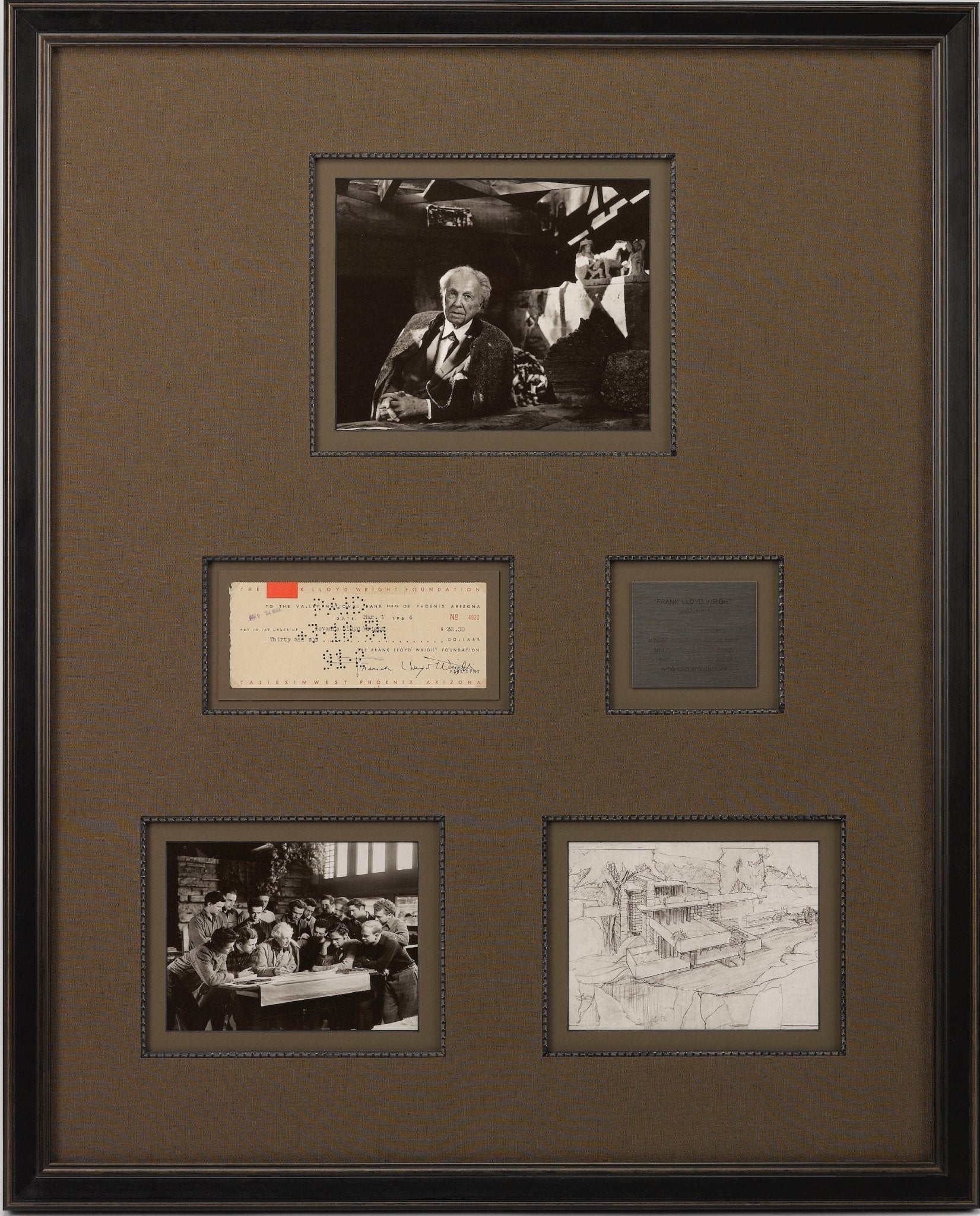 Frank Lloyd Wright Signature Collage